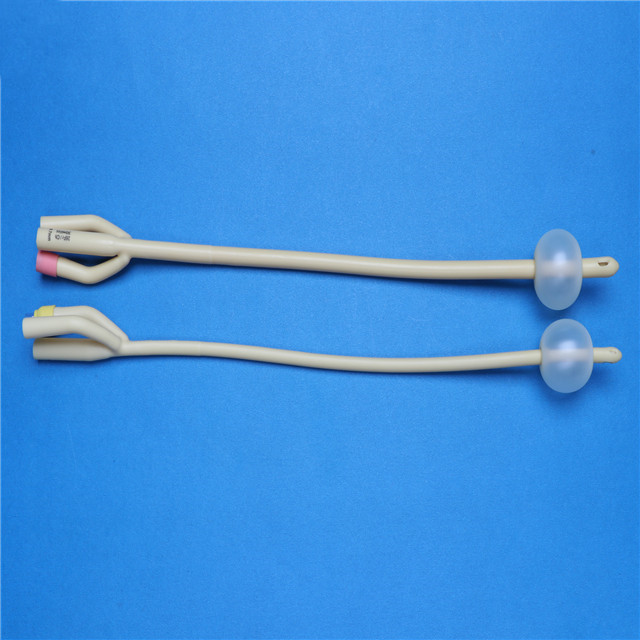 100% Latex Three Way Urinary Catheter , Silicone Coated Foley Catheter