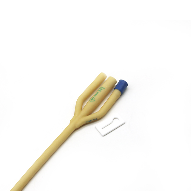 100% Latex Three Way Urinary Catheter , Silicone Coated Foley Catheter