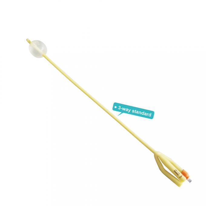 Latex Intermittent Female Catheter , 3 Way Intermittent Urinary Catheter