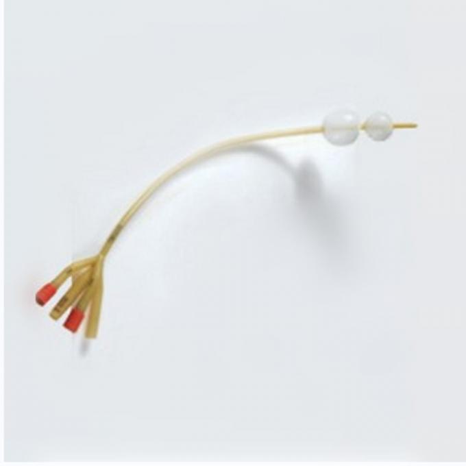 Silicone Coated Latex Foley Catheter 4 Way Double Balloon For Urology ...