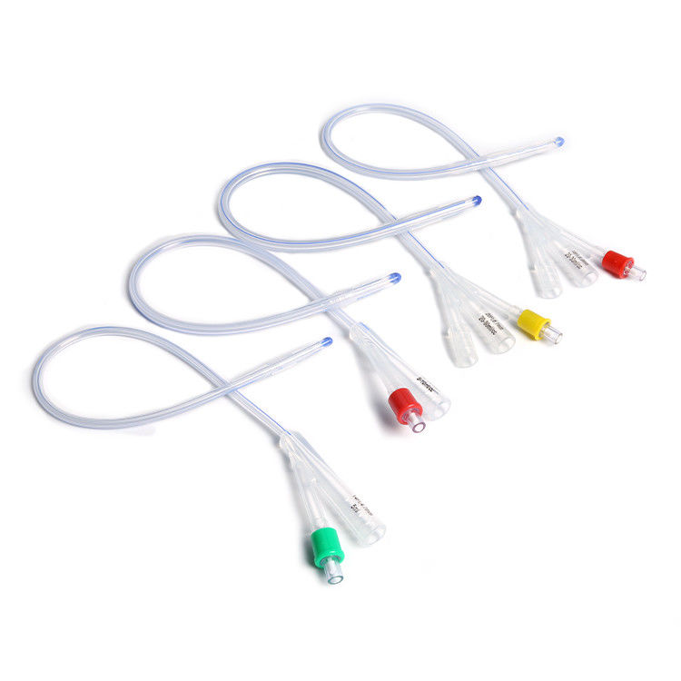 Suprapubic Urinary Catheter , 100% Silicone Three Lumen Foley Catheter ...